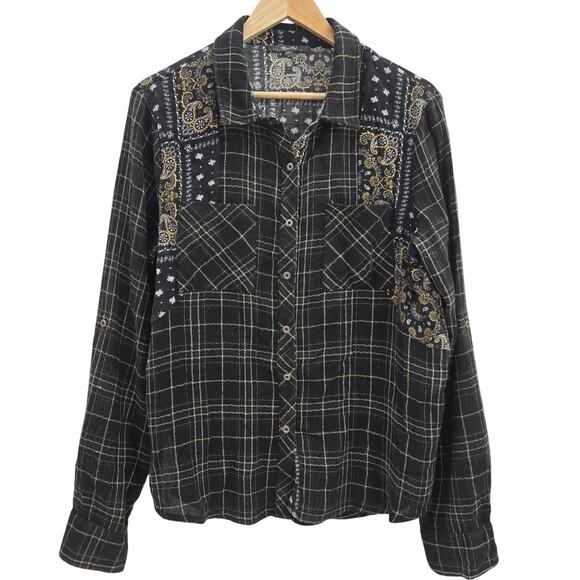 Miss Me | Tops | Miss Me Women Vintage Y2k Patchwork Western Button ...